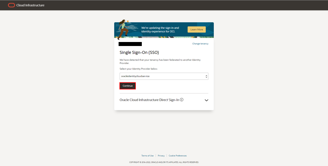 Oracle Cloud Infrastructure Console（OCIコンソール）へのログインと基本操作