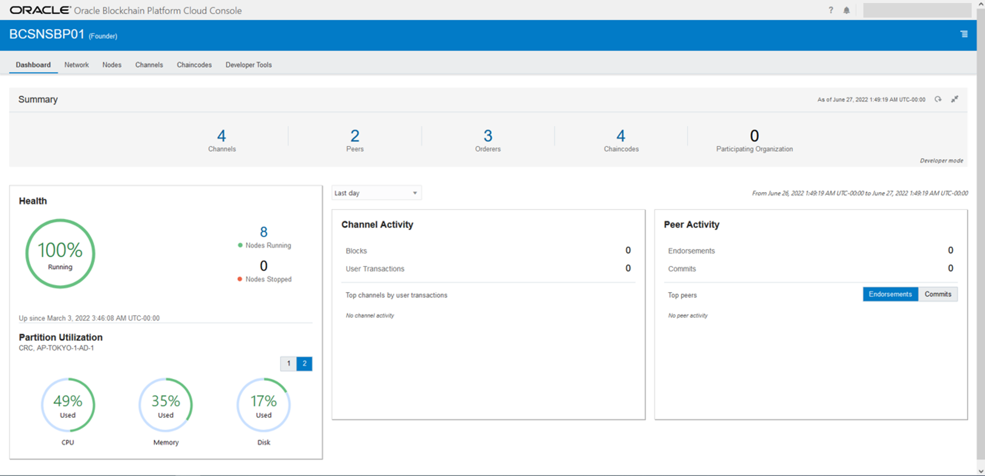 Oracle Blockchain Platform（OBP）の特徴と構築方法