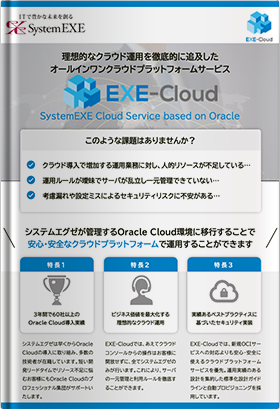 EXE-Cloudサービスカタログ｜システムエグゼのOracle Cloudソリューション